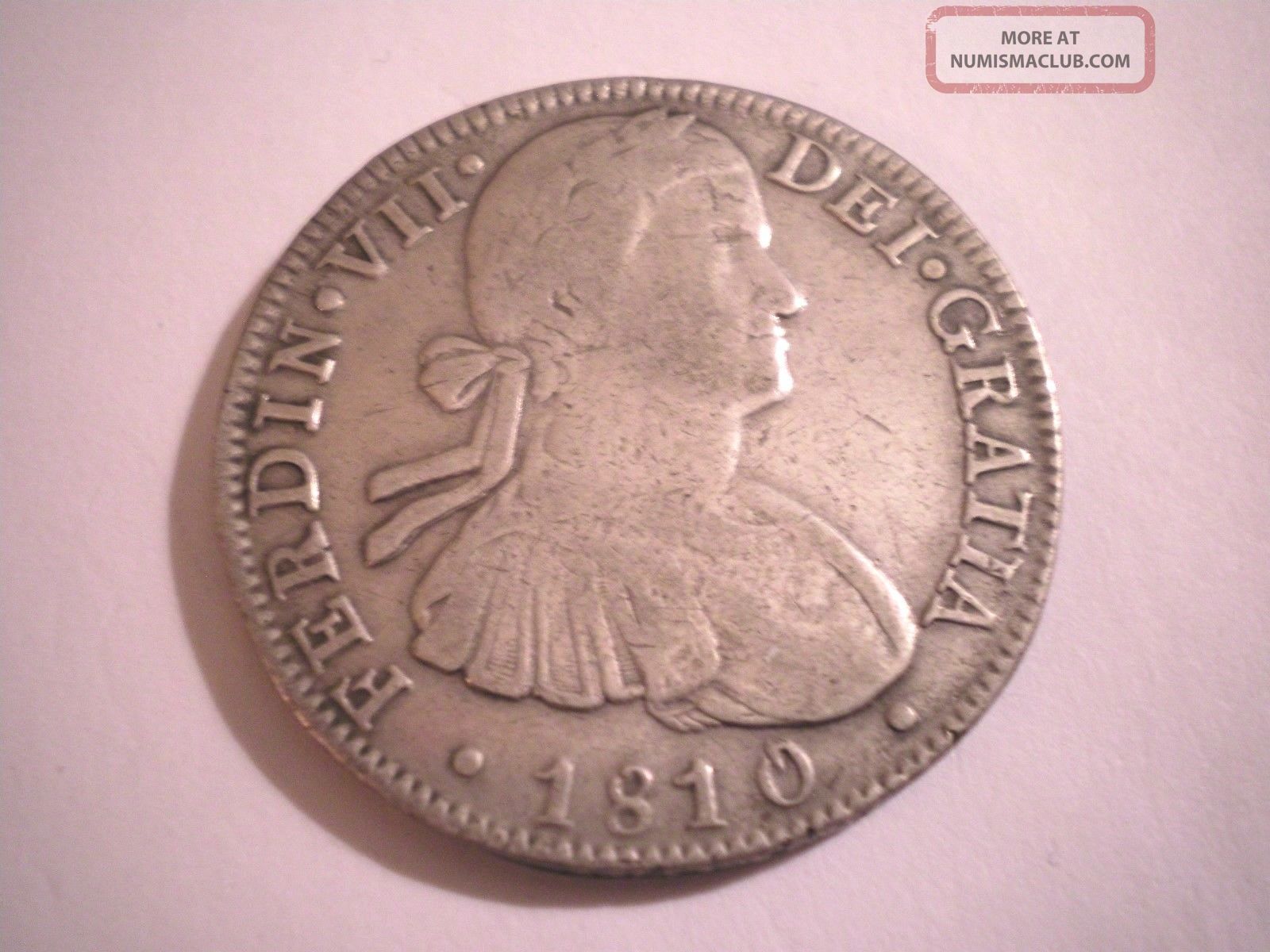 1810 Colonial Mexico Spain Silver 8 Reales Ferdinand Vii
