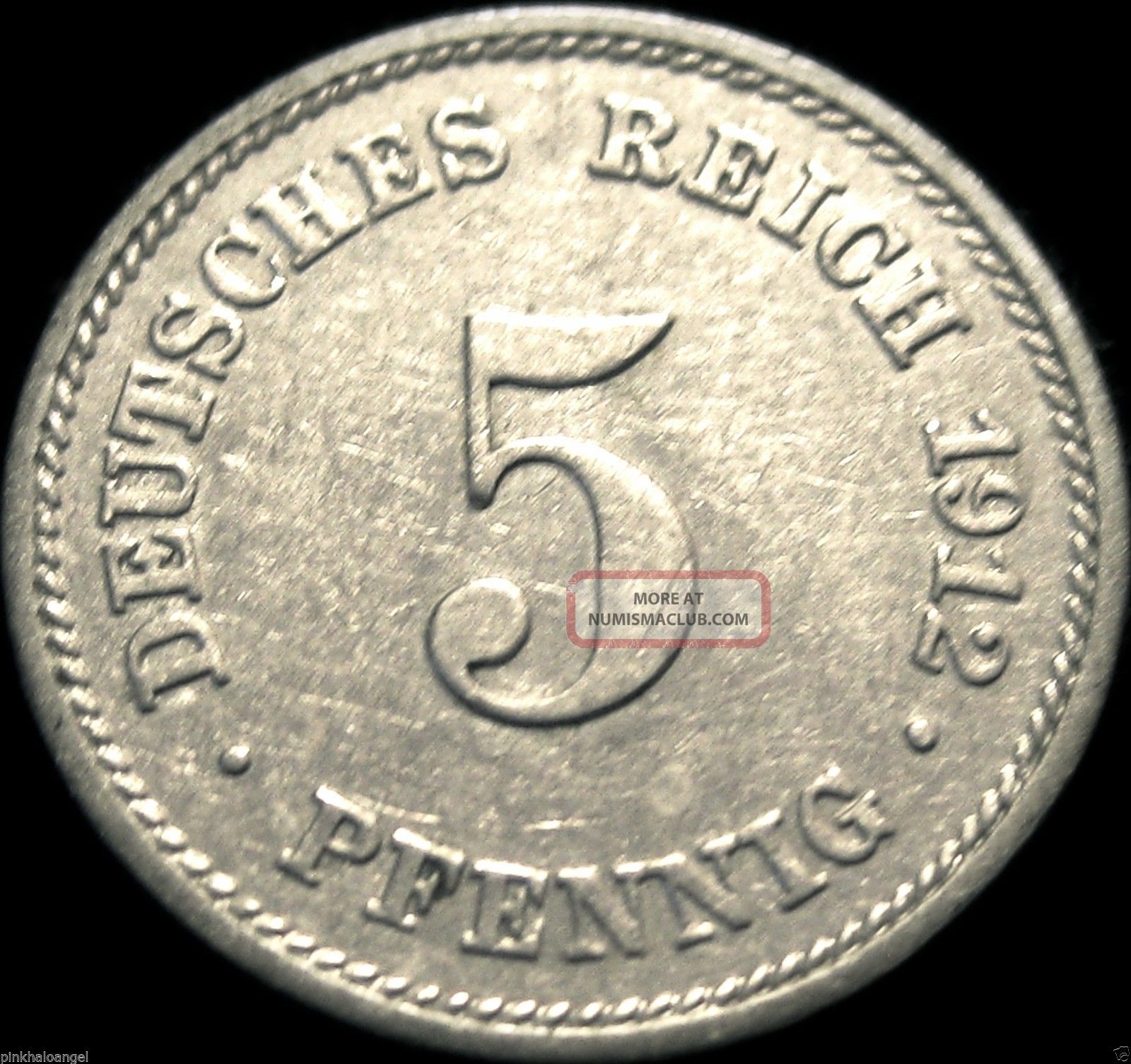 Germany - The German Empire - German 1912e 5 Pfennig Coin - Historic