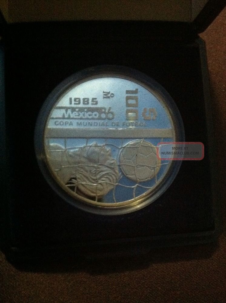100 Pesos Silver Proof Coin 1986 World Football Championship ...