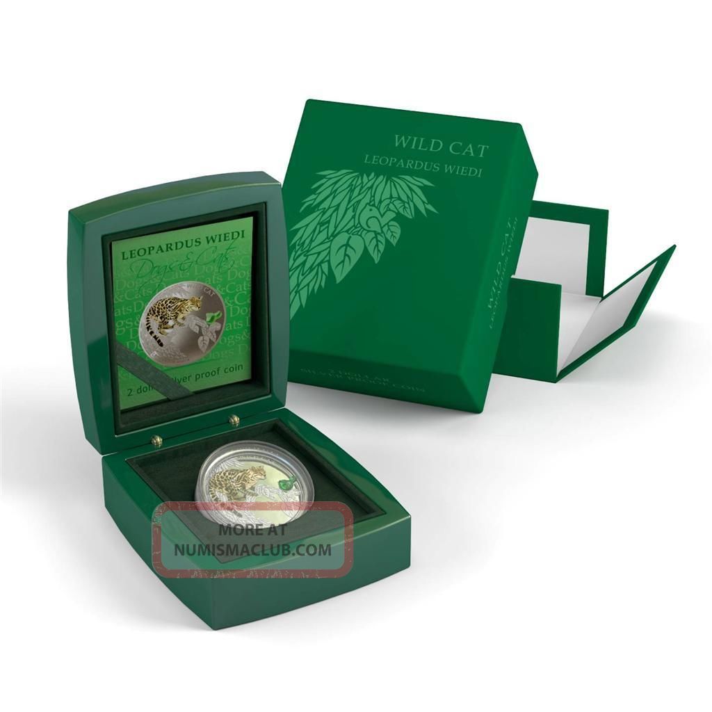 Fiji 2013 Wild Cat Ii Leopardus Wiedi Margay Dogs & Cats 1 Oz Proof ...