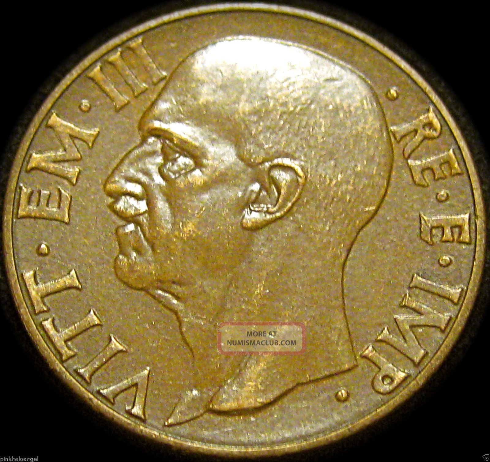 Kingdom Of Italy - Italian 1939r 10 Centesimi Coin - World War 2 Coin