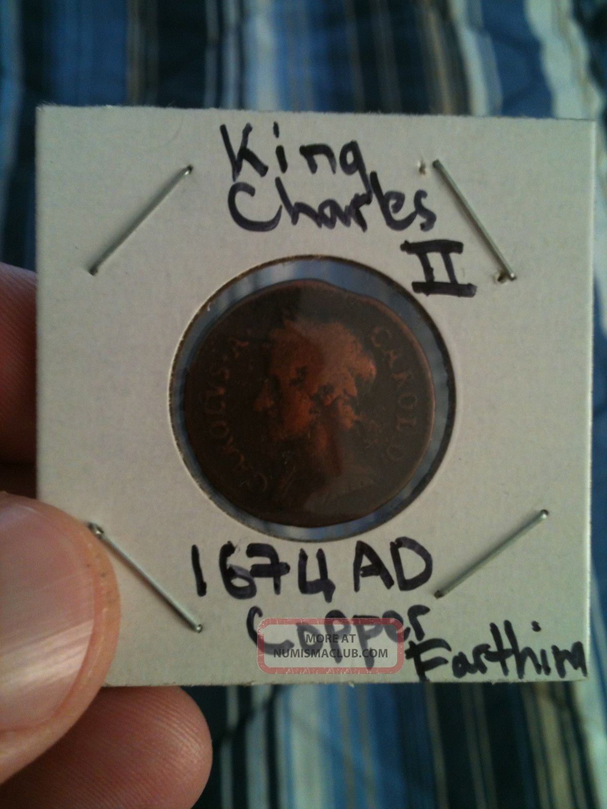 King Charles Ii Stuart Copper Farthing Coin 1674 Ad England Scotland ...