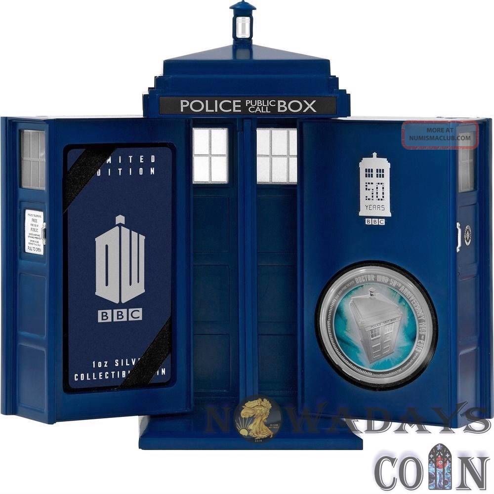 Niue 2013 2$ Doctor Who 50th Anniversary Withtardis Case 1oz Silver ...