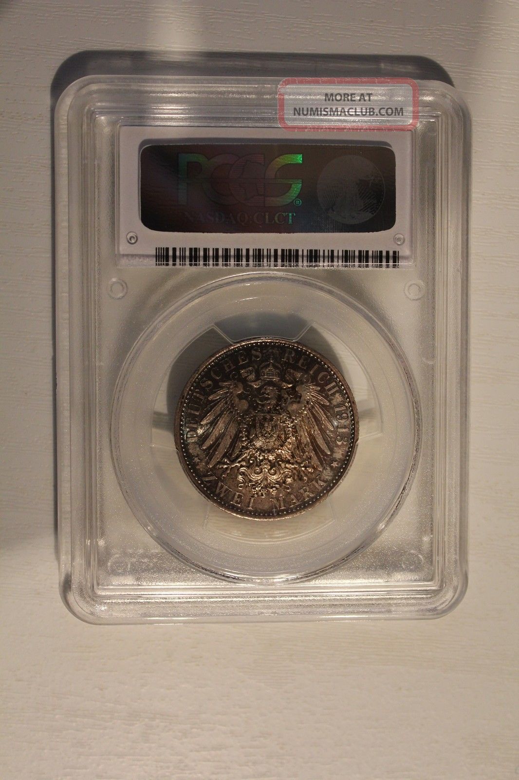 Nsw - Leipzig Prussia 2 Mark 1913, 25th Year Of Reign Pcgs Ms 65 ...