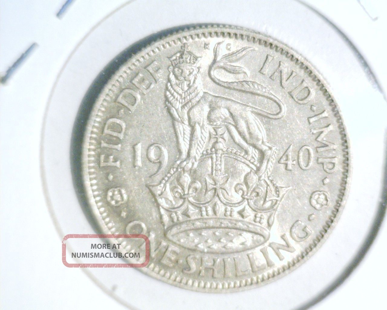 1940 Great Britain Uncirculated Silver Shilling Coin Km 853. 0903 Asw