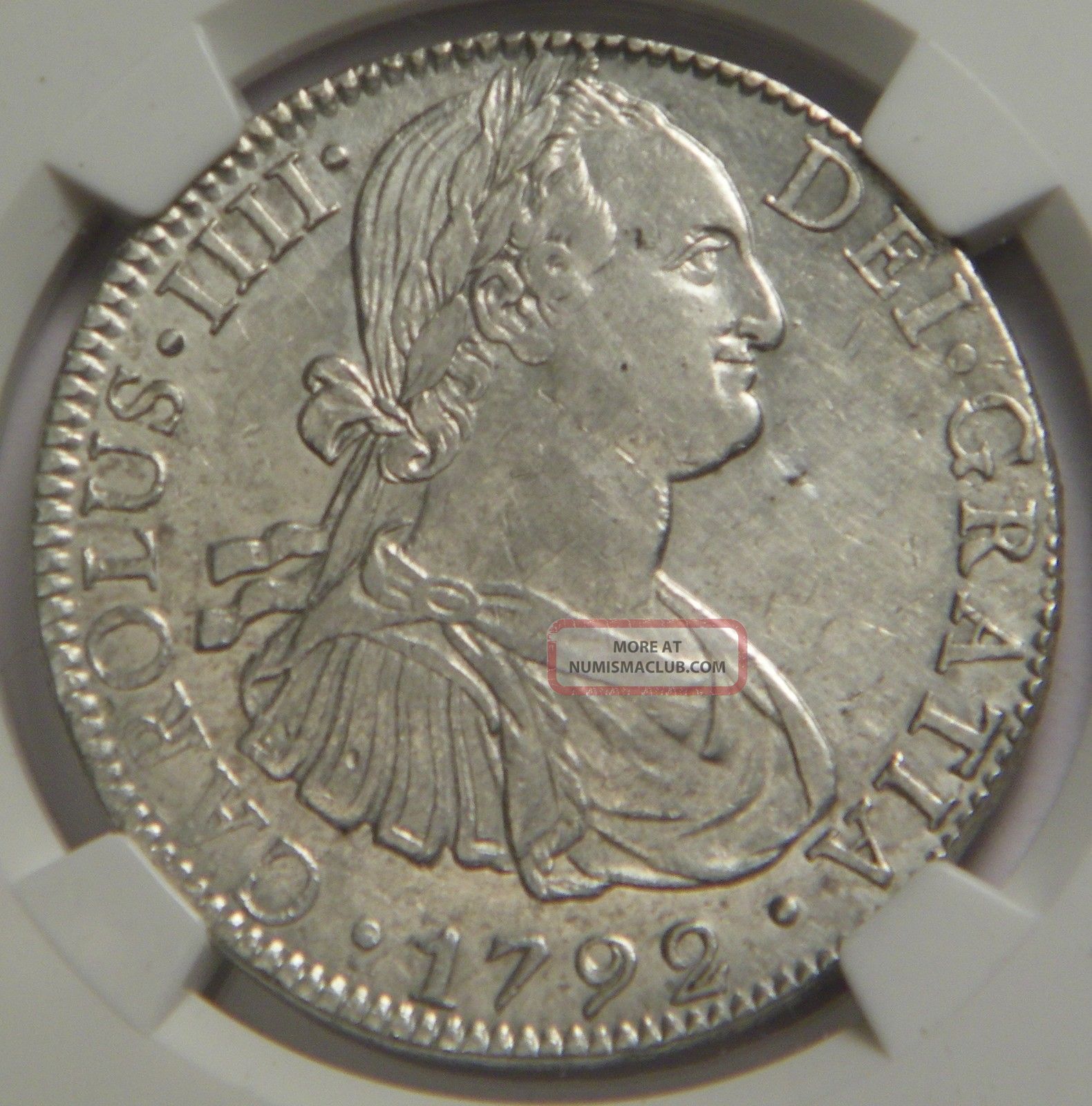 Spanish Colonial 8 Reales 1792 Fm Carolus Iv Mexico City