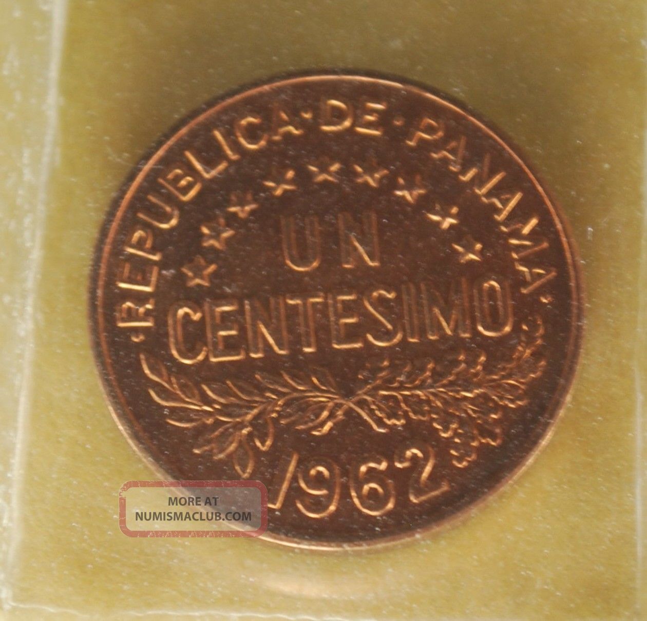 Panama 1962 Bu Brilliant Uncirculated Urraca 1 Cent In Centesimo Coin