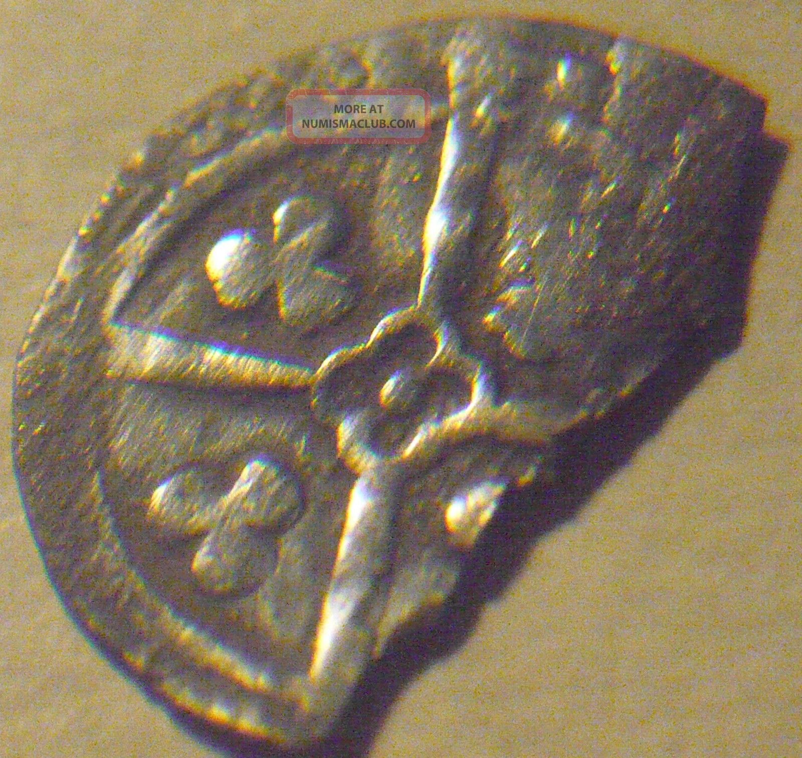 1377 - 1399 England Richard Ii Hammered Silver 1/2 Cut Penny - York - S ...