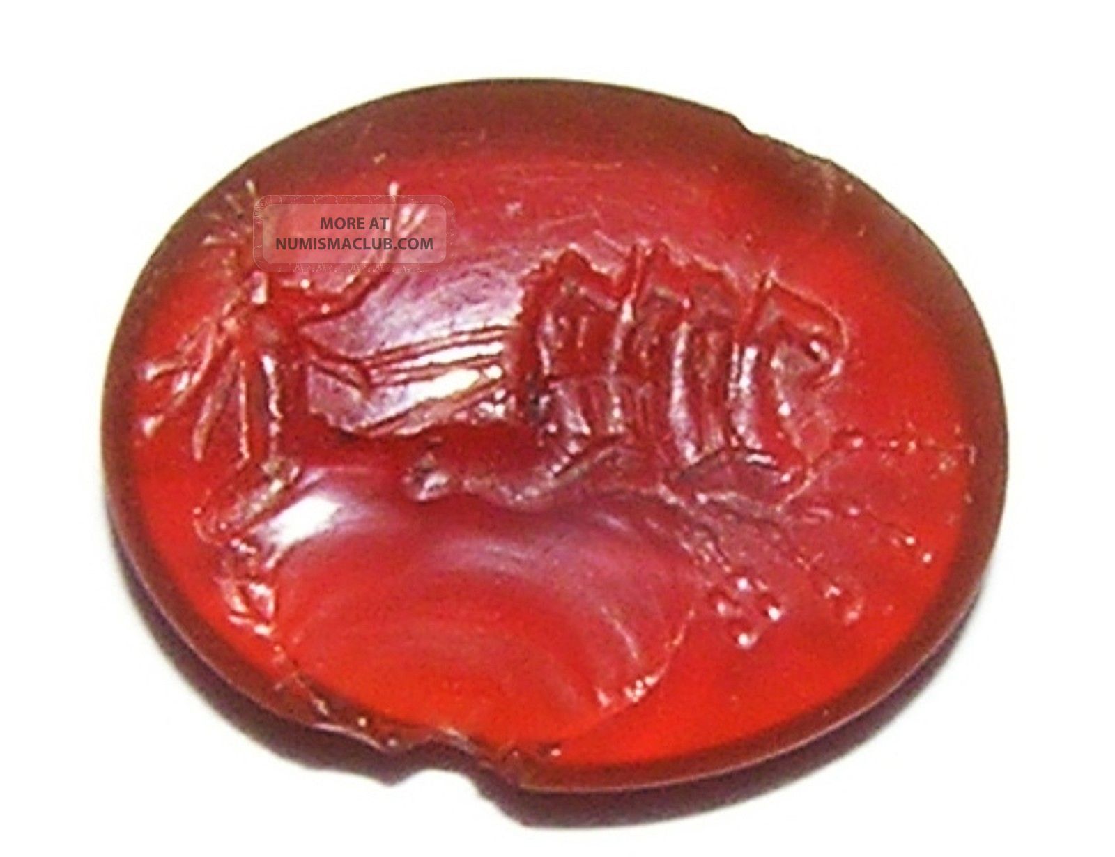 Ancient Roman Sard Intaglio Of Sol In Quadriga Chariot C. 200 Ad