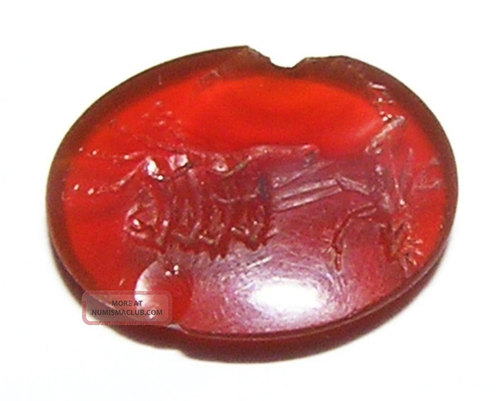 Ancient Roman Sard Intaglio Of Sol In Quadriga Chariot C. 200 Ad