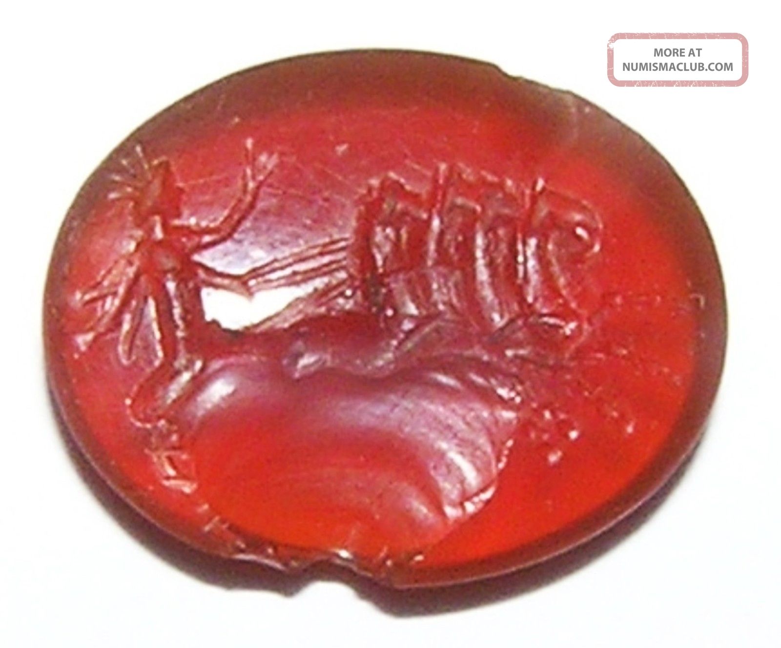 Ancient Roman Sard Intaglio Of Sol In Quadriga Chariot C. 200 Ad