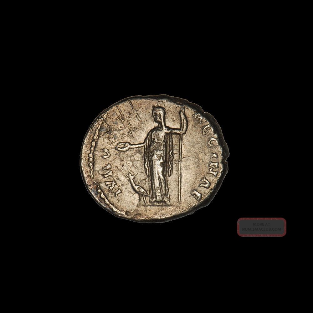 Ancient Roman Silver Denarius Coin Of Empress Faustina I The Elder - 141 Ad