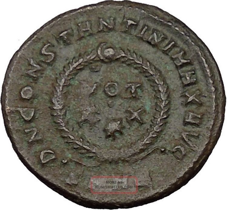 Constantine I The Great 326ad Ancient Roman Coin Wreath Of Success I35729