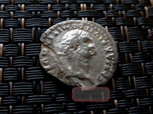 Silver Ar Denarius Domitian 69 - 81 Ad Altar Ancient Roman Coin