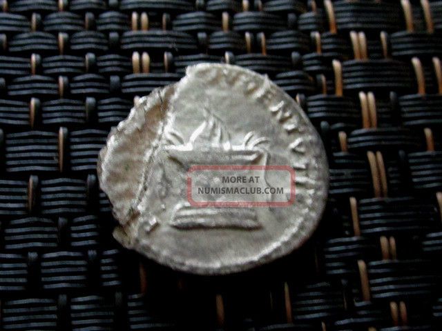 Silver Ar Denarius Domitian 69 - 81 Ad Altar Ancient Roman Coin