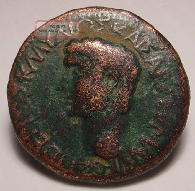 Ancient Greek Roman Coin Macedon Thunder Claudius Caesar Germanikos ...