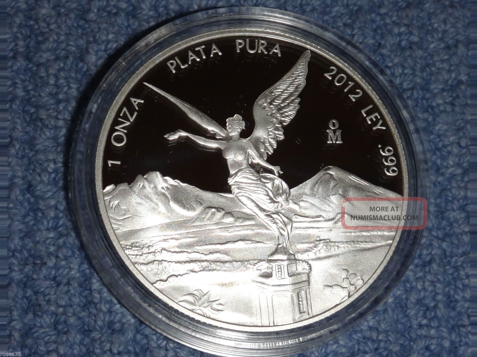 2012 Mexico Silver Libertad Proof Coin - Perfect (1oz) Una Onza Plata ...