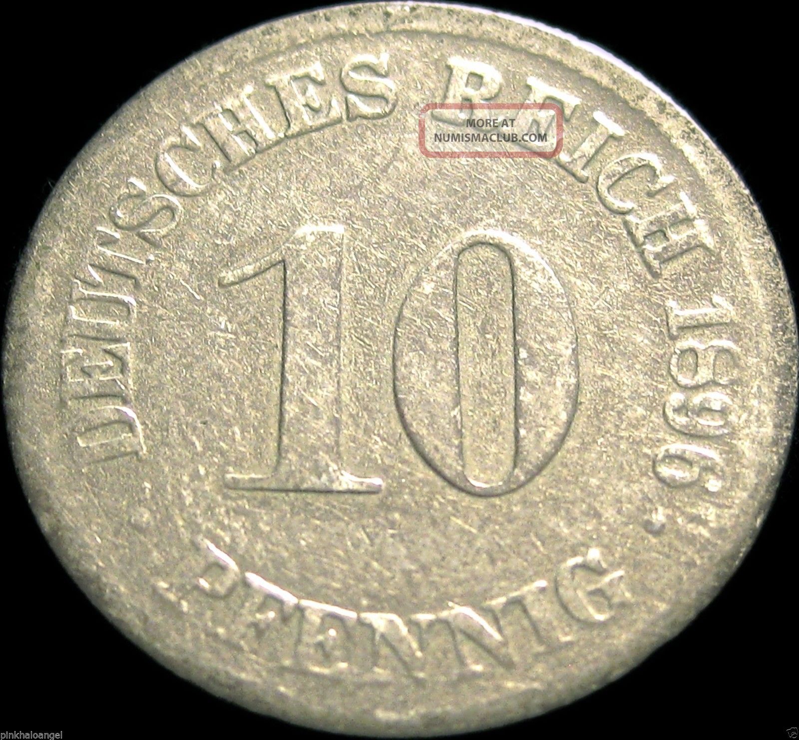 Germany - The German Empire, German 1896d 10 Pfennig Coin - Coin
