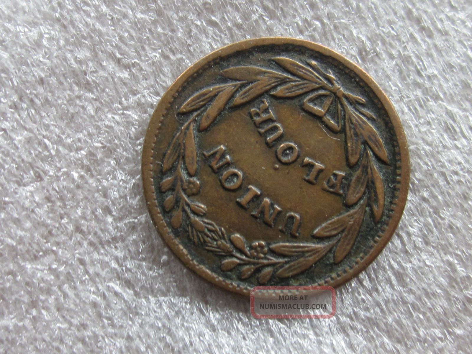Antique Civil War Era Redeemed By D. L. Wing & Co. Union Flour Token Coin
