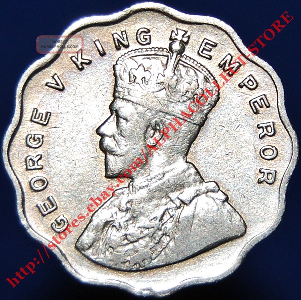 India British Colony 1 Anna 1928 King George V Copper - Nickel Coin Km 513