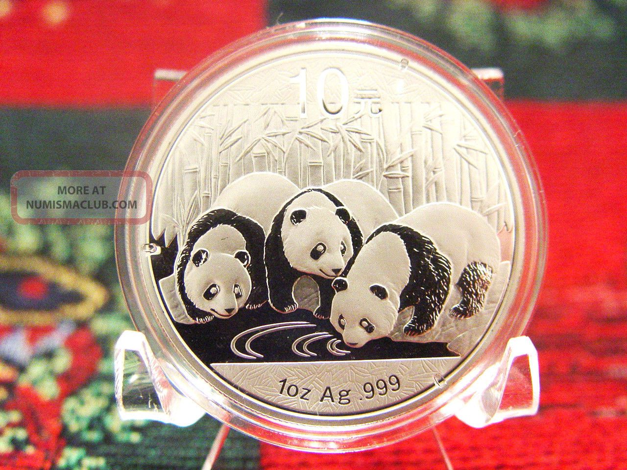 2013 1 Oz Chinese Silver Panda Coin. 999 Fine Silver In Capsule