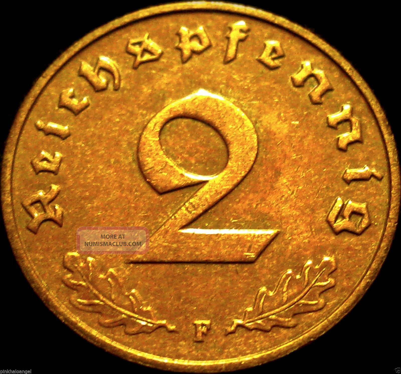 Germany - German 3rd Reich - German 1938f 2 Reichspfennig Coin Wwii ...