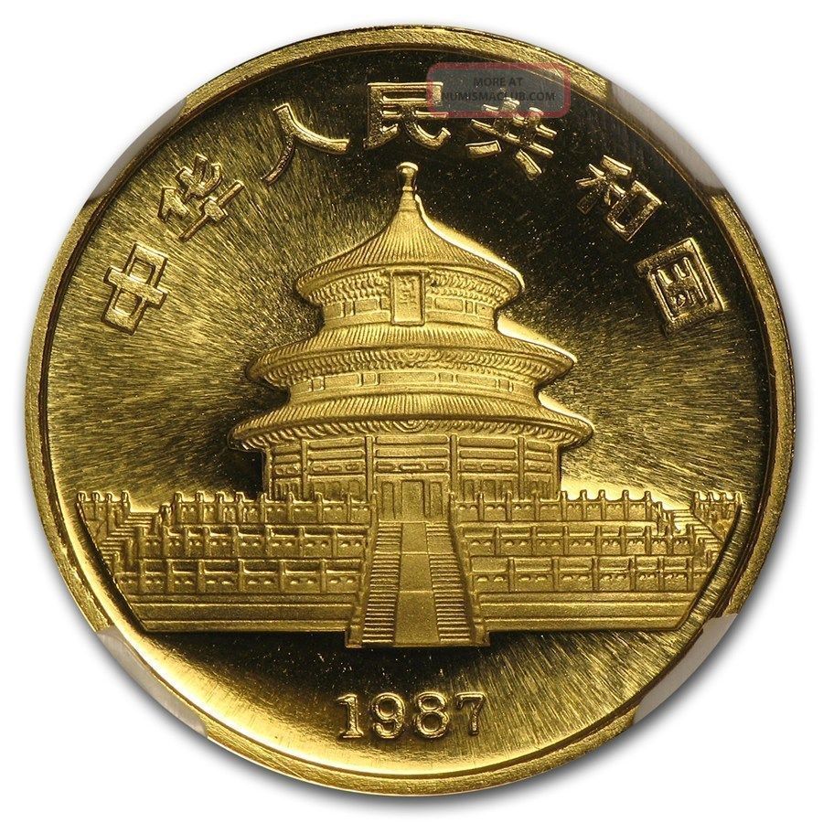 1987 1/4 Oz Gold Chinese Panda 25 Yuan