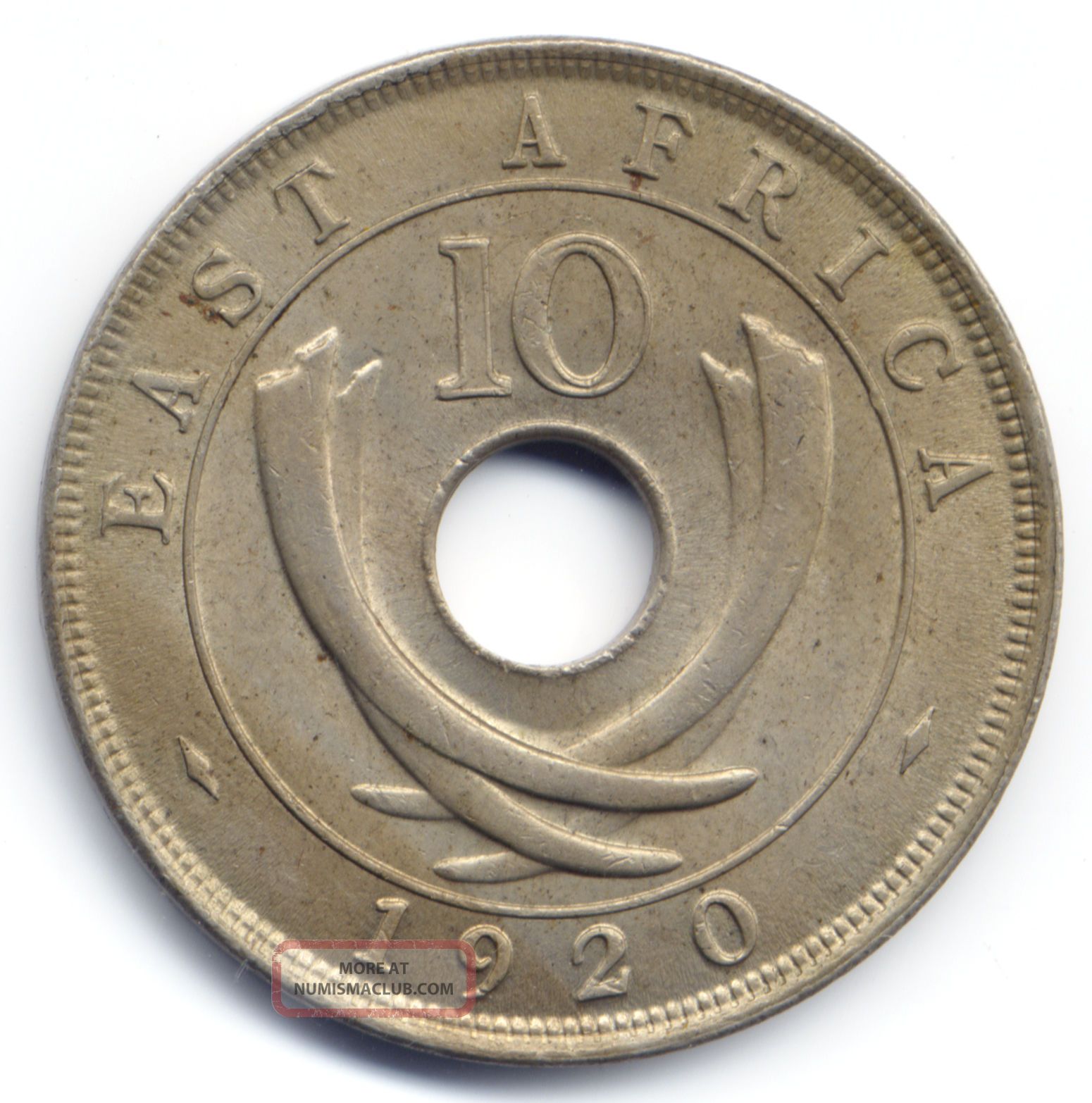 East Africa (kenya, Uganda, Etc) : George V 10 Cents 1920h (1/10th ...
