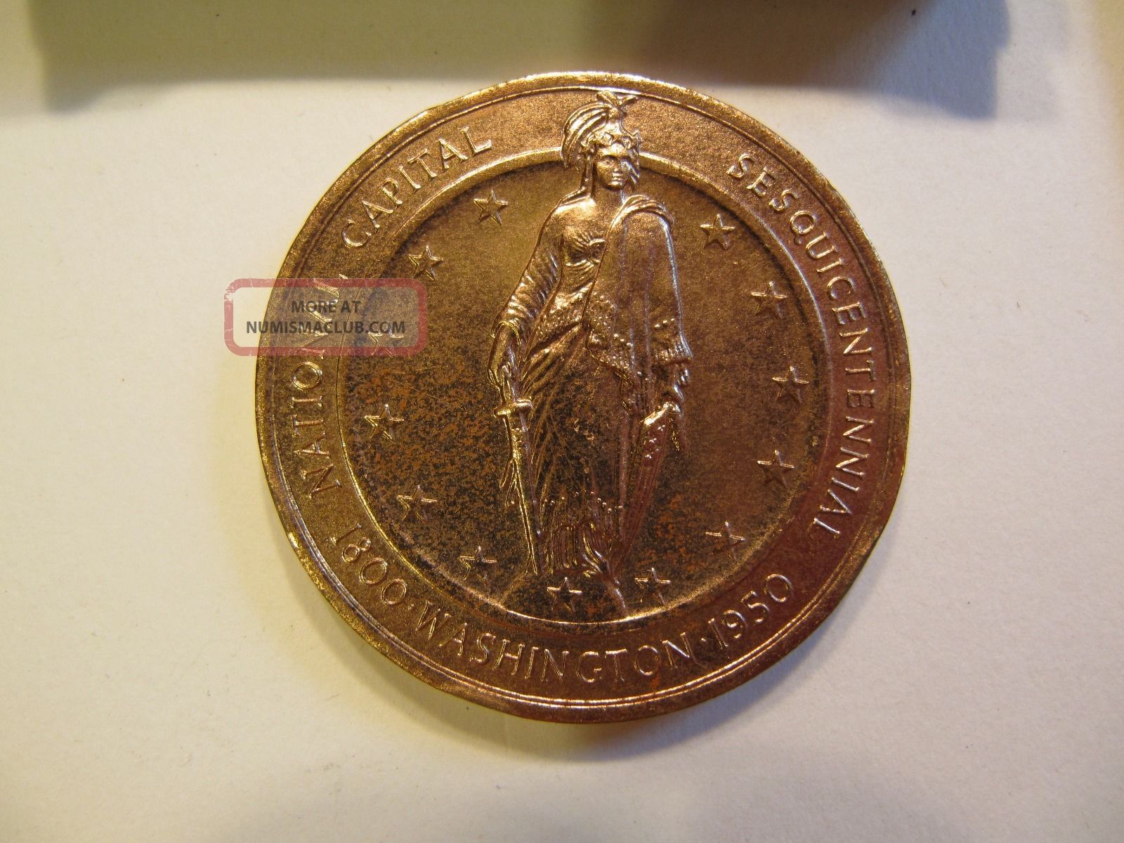 National Capital Sesquicentennial Copper Commemorative Medal