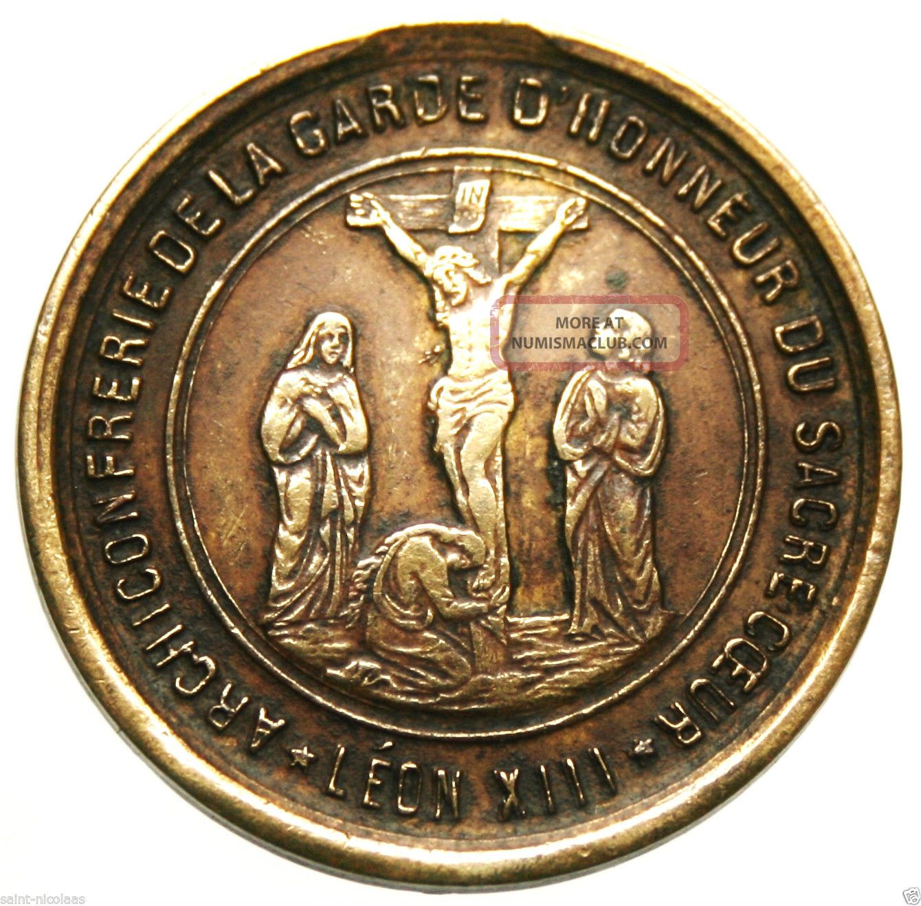 Holy Hour & Jesus Crucifixion - Antique Medal - The Guard Of Honor ...