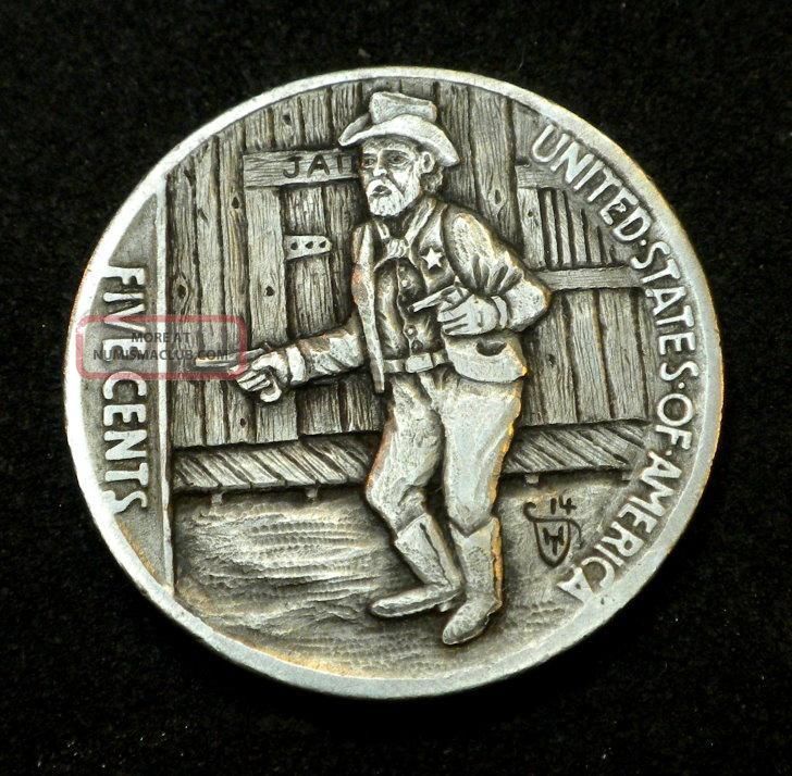 Hobo Nickel " Sheriff In Town " Reverse By Howard Thomas
