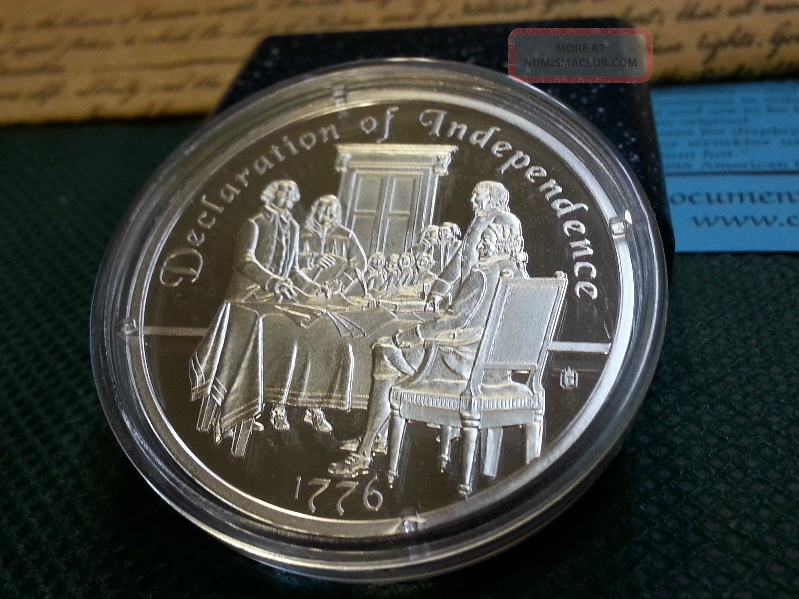 John Hancock Commemorative Medal Proof Declaration Of Independence Slg146