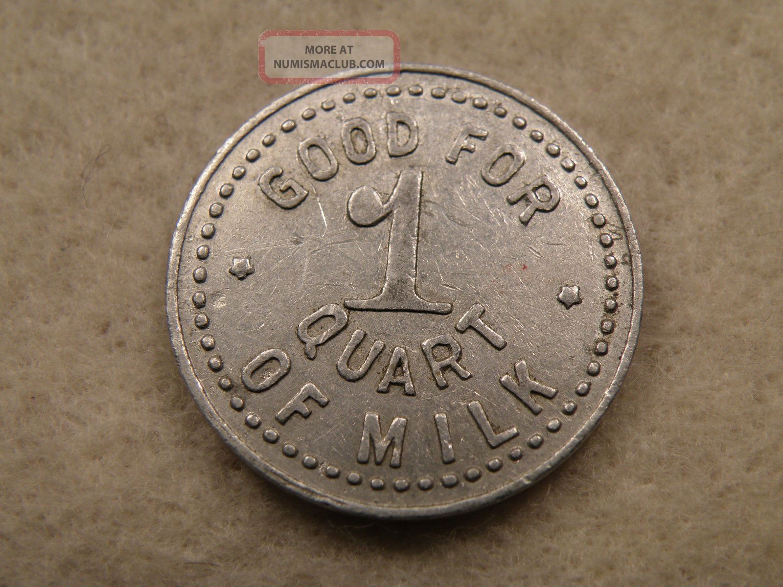 Wauna, Ore. Crossett Western Lumber Co. Quart Of Milk Token