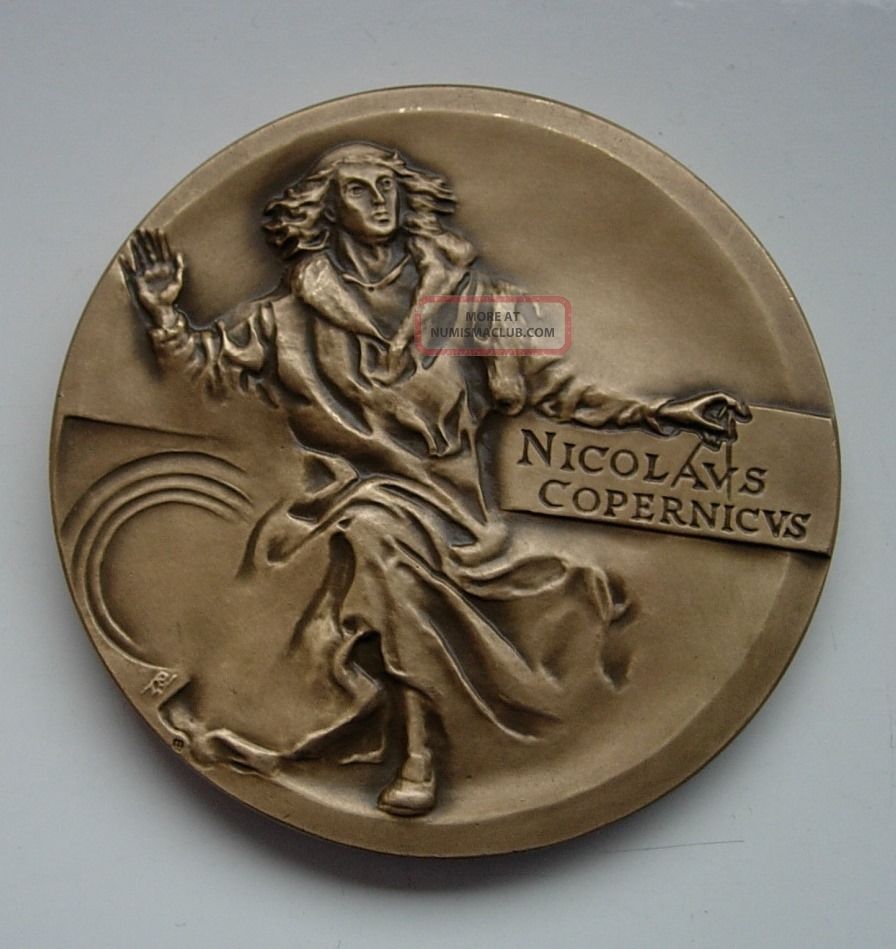 Astronomy Copernicus Thorn Solar System Medal Rare Bronze