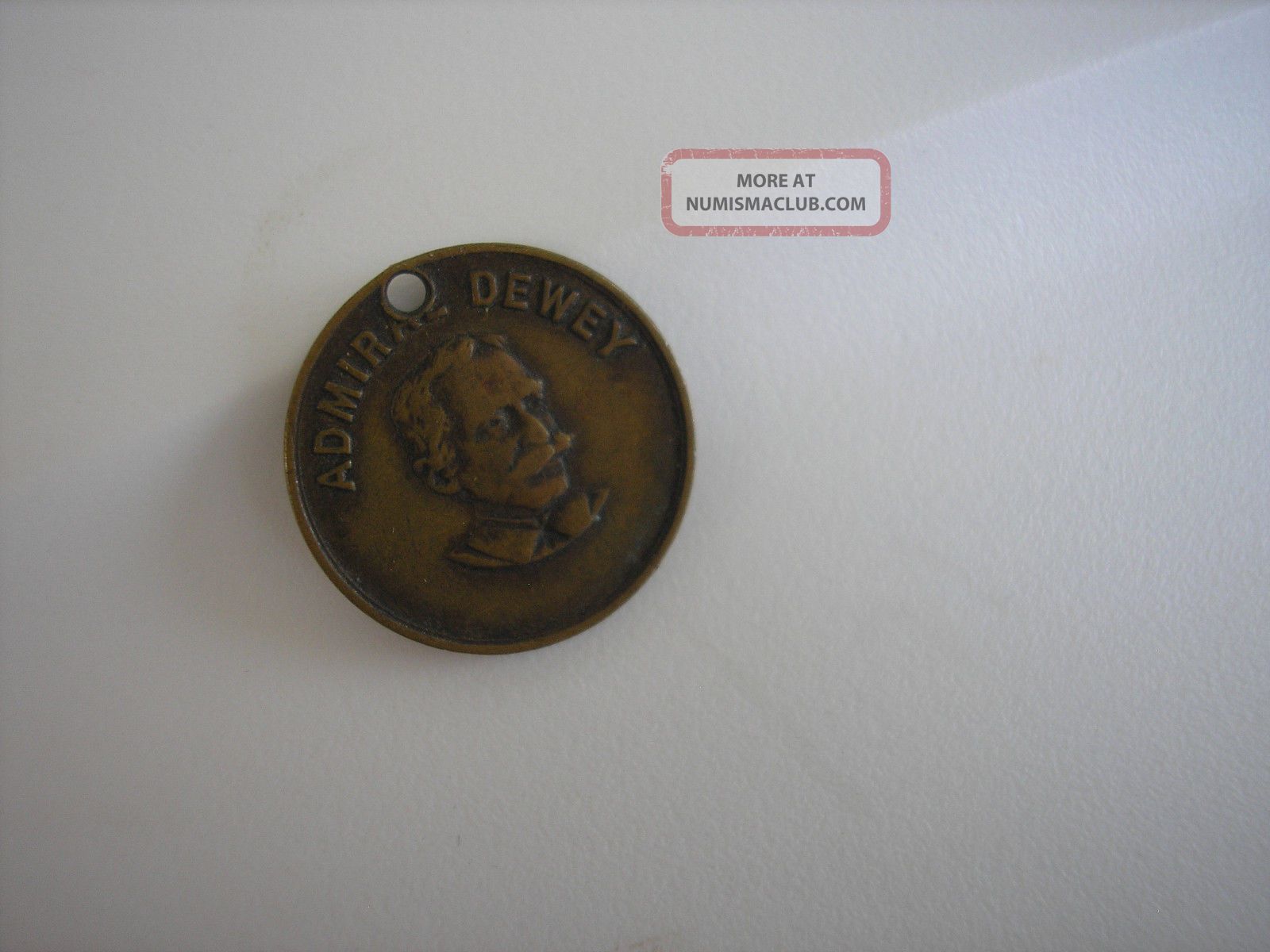 Vintage Usn Admiral Dewey & Navy Flag Ship Uss Olympia Medal, 3/4 ...