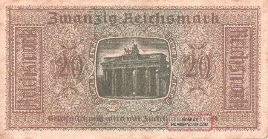 Wwii 20 Mark (1940 - 1945) Series: L 1789643