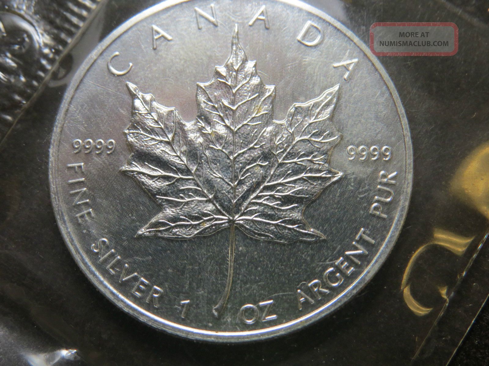 2003 1 Oz Silver Maple Leaf $5 Canada Coin Mylar Pouch