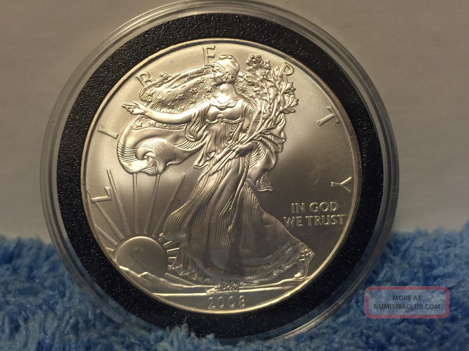 2008 Unc. American Eagle Silver Dollar $1 Coin.
