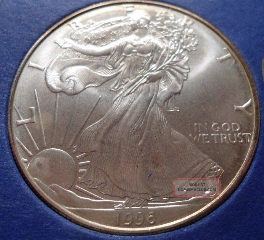 1996 Uncirculated American Silver Eagle -. 999 Pure One Ounce. Key Date.
