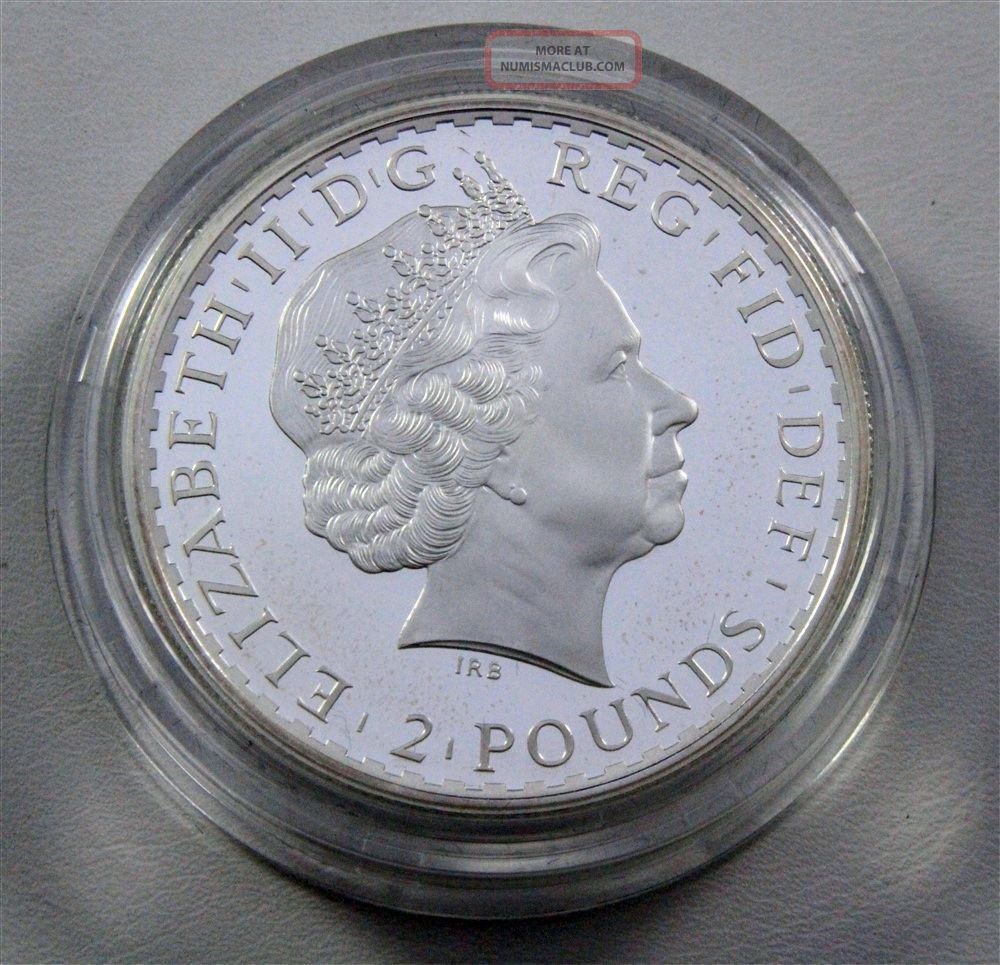 2012 Royal Proof 1 Oz. Silver Britannia Coin & 2 Pound