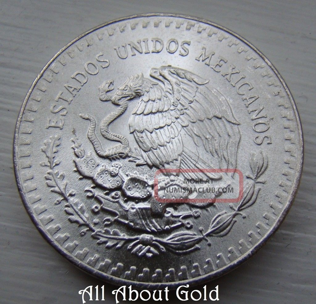1985 Silver Coin 1 Troy Oz Mexico Libertad. 999 Fine Winged Victoria ...