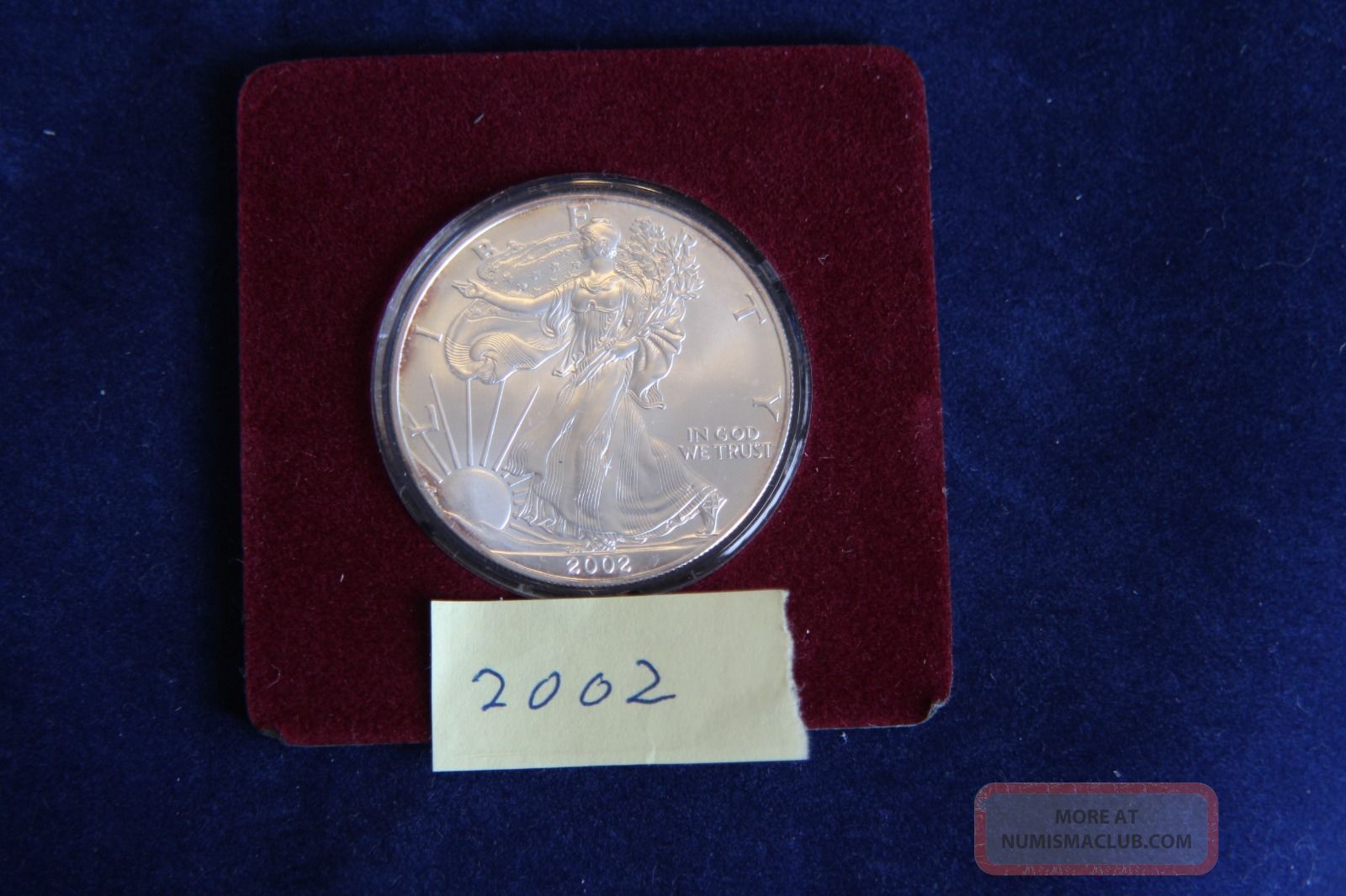 2002 American Silver Eagle Dollar 1 Oz Fine Silver Uncirculated