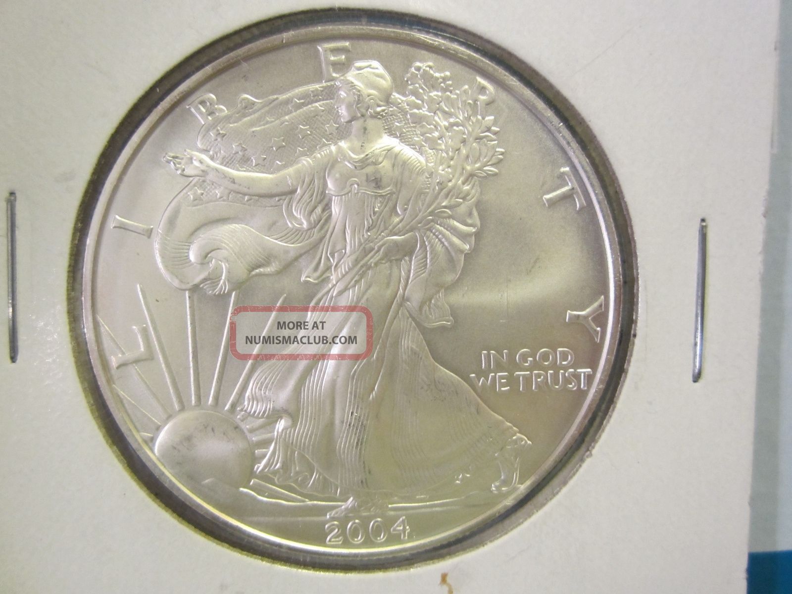 2004 Uncirculated American Silver Eagle Coin 1 Oz. 999 Silver