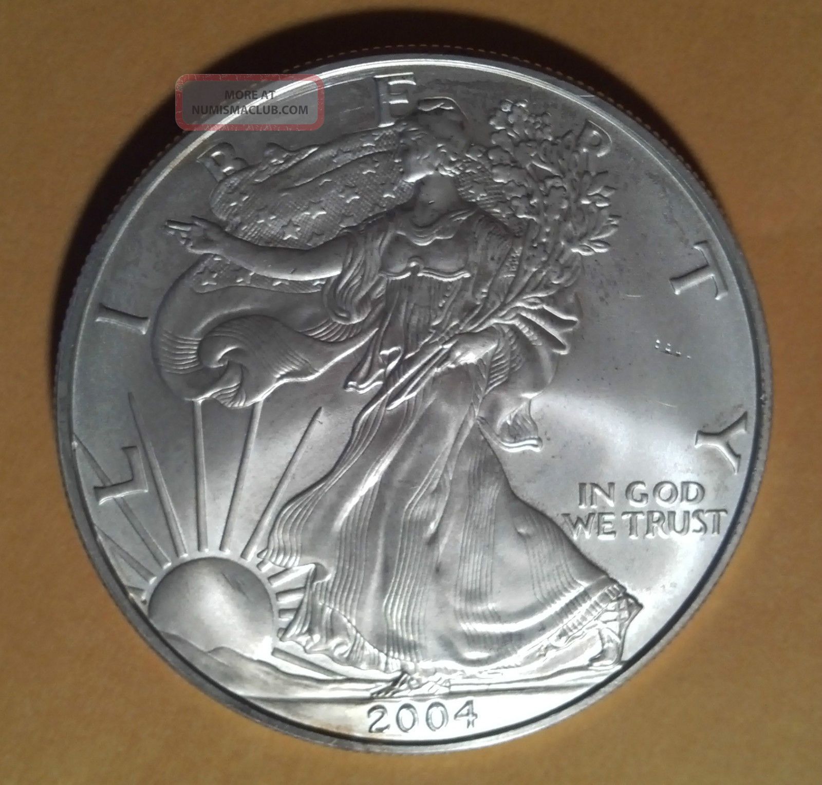 2004 Liberty American Silver Eagle. 999 Fine Silver Coin One Ounce Bullion