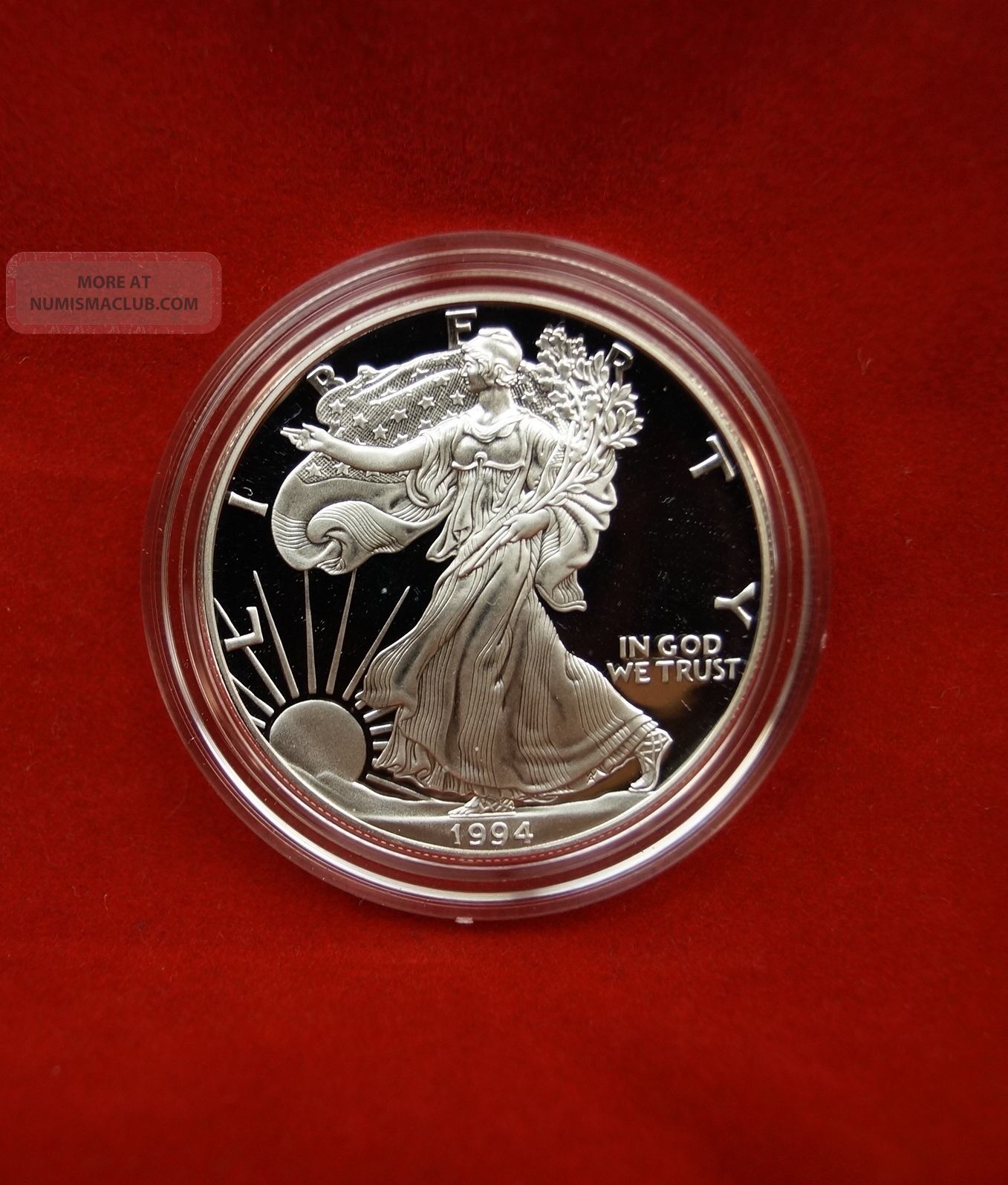 1994 - P American Eagle Silver Dollar Proof, 99. 9 Pure Silver Coin ...
