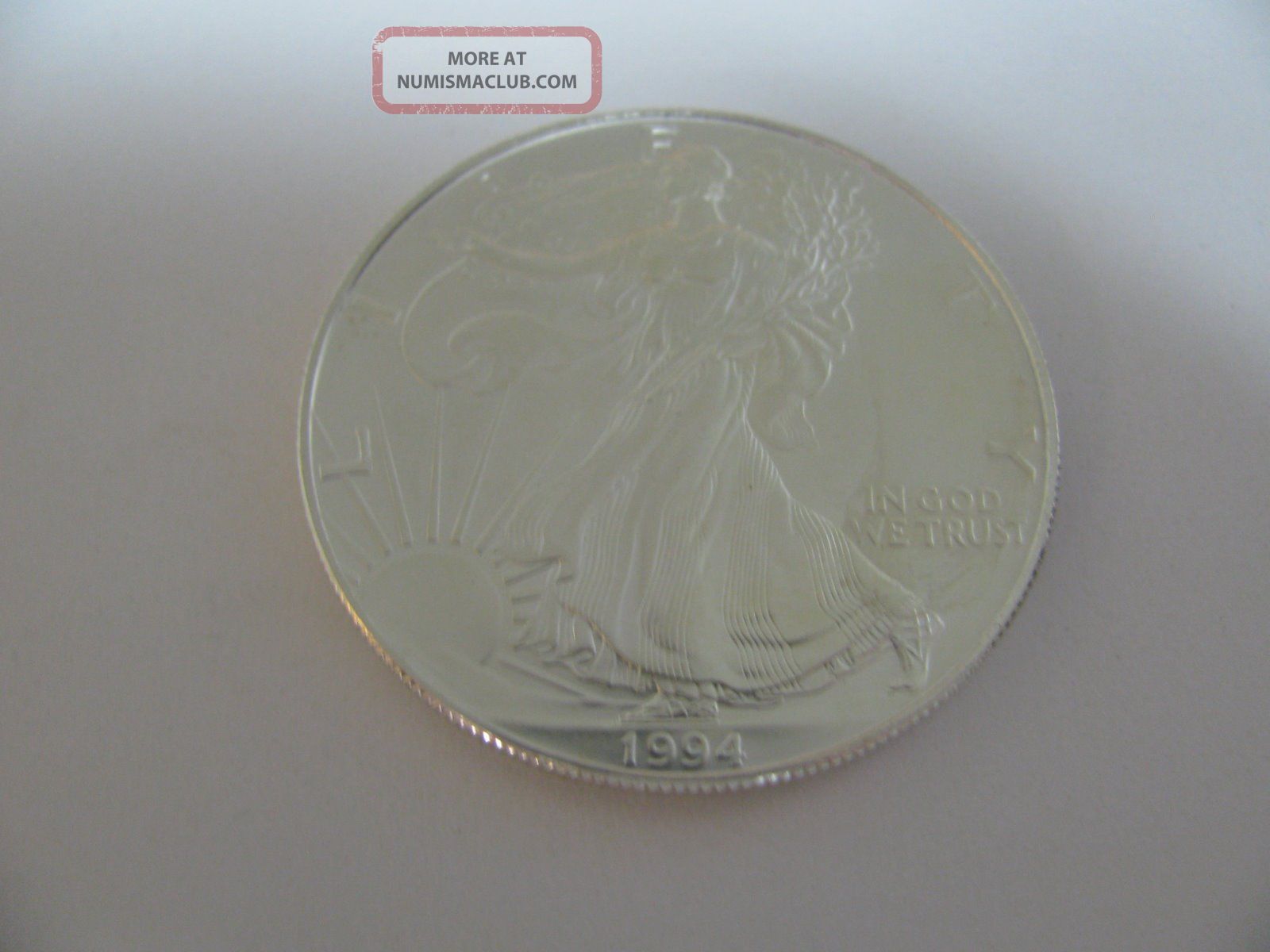 1994 Silver Eagle Dollar 1oz Us Bullion Coin American