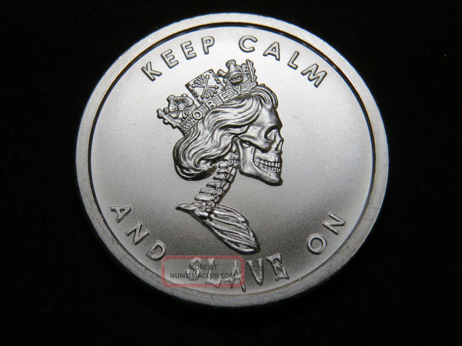 1 Oz Silver Bullet / Silver Shield Keep Calm And Slave On Queen 999 ...