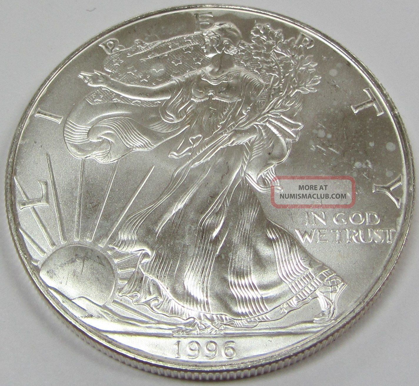 1996 American Silver Eagle 1 Oz. Fine Silver Key Date Coin - 5