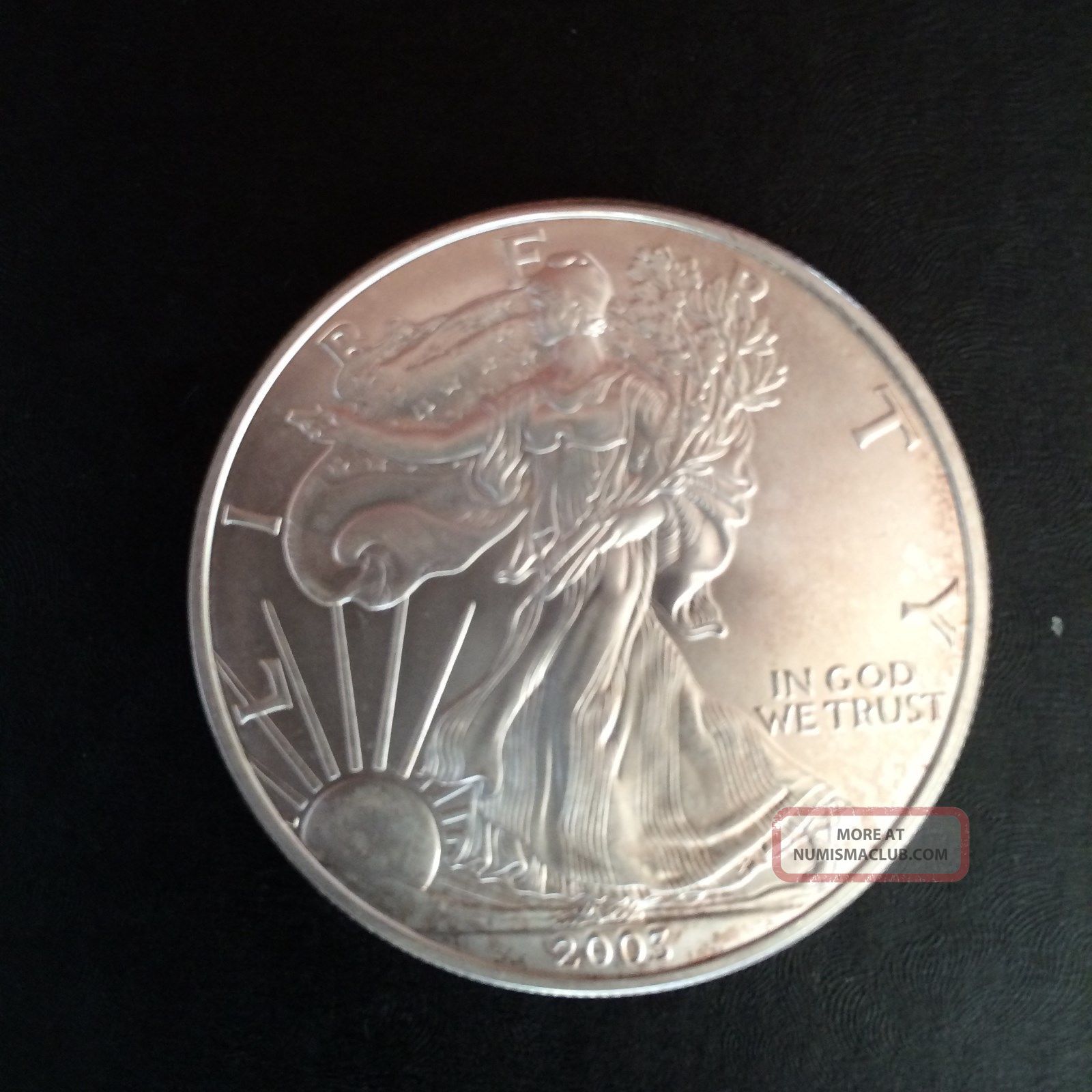 2003 American Eagle Silver Dollar Uncirculated 1 Oz Fine Silver