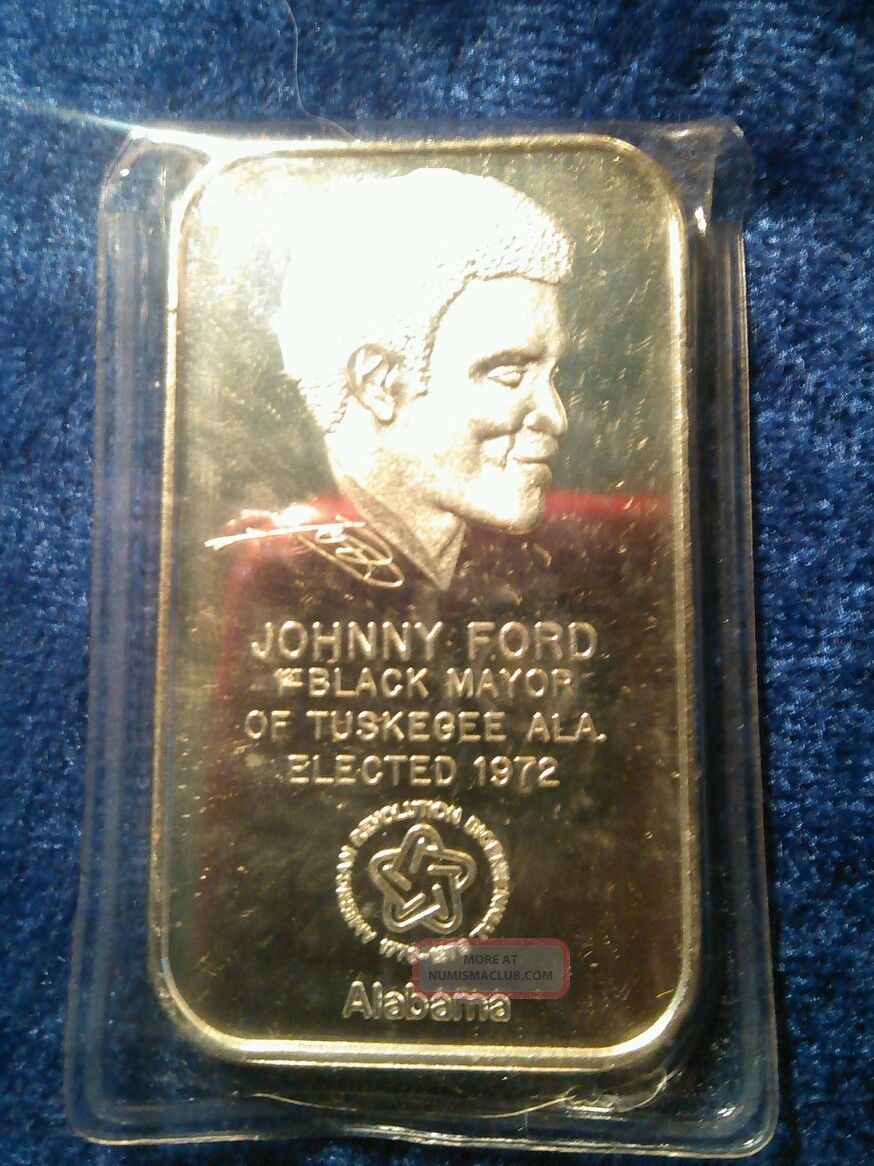 Rare 1975 Johnny Ford 1st Black Mayor Of Tuskegee Alabama. 999 Silver ...